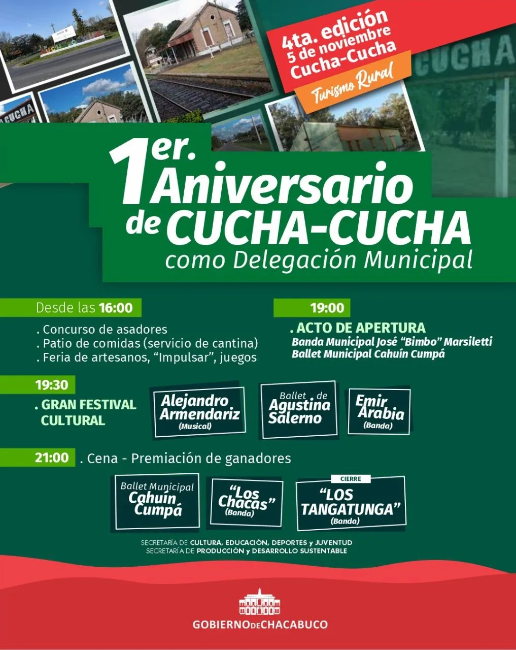 Primer aniversario de Cucha Cucha con turismo rural y festival cultural ...